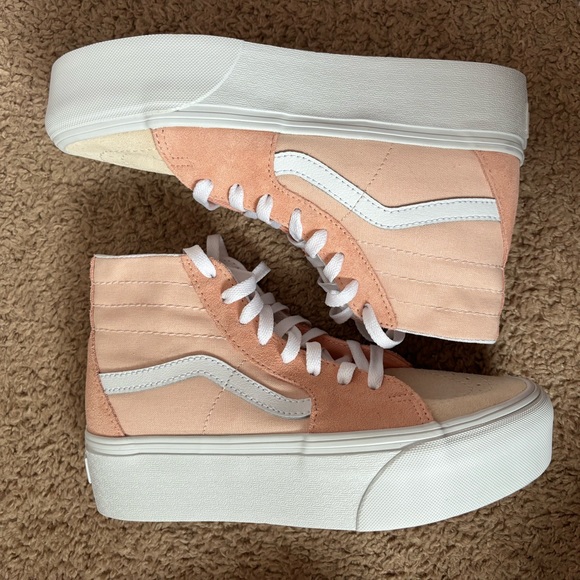 Vans | Shoes | Nwt Vans Sk8hi Tapered Stackform Peach Color Block ...